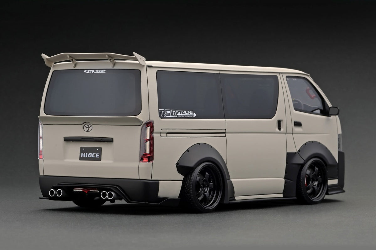 IG2811 T･S･D WORKS HIACE Matte Sand Beige With Roof Rack – ignition model