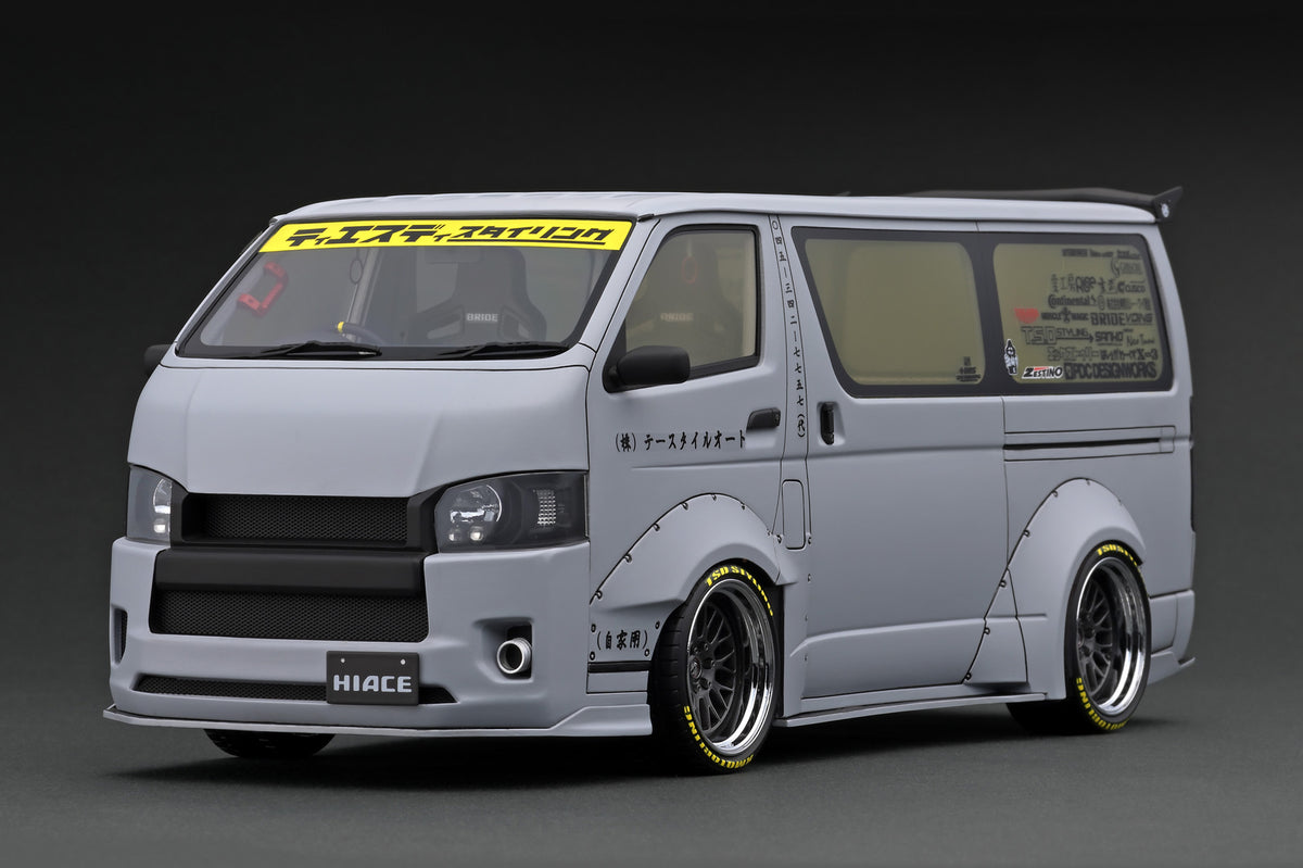 IG2802 T･S･D WORKS HIACE Matte Gray With Roof Rack – ignition model